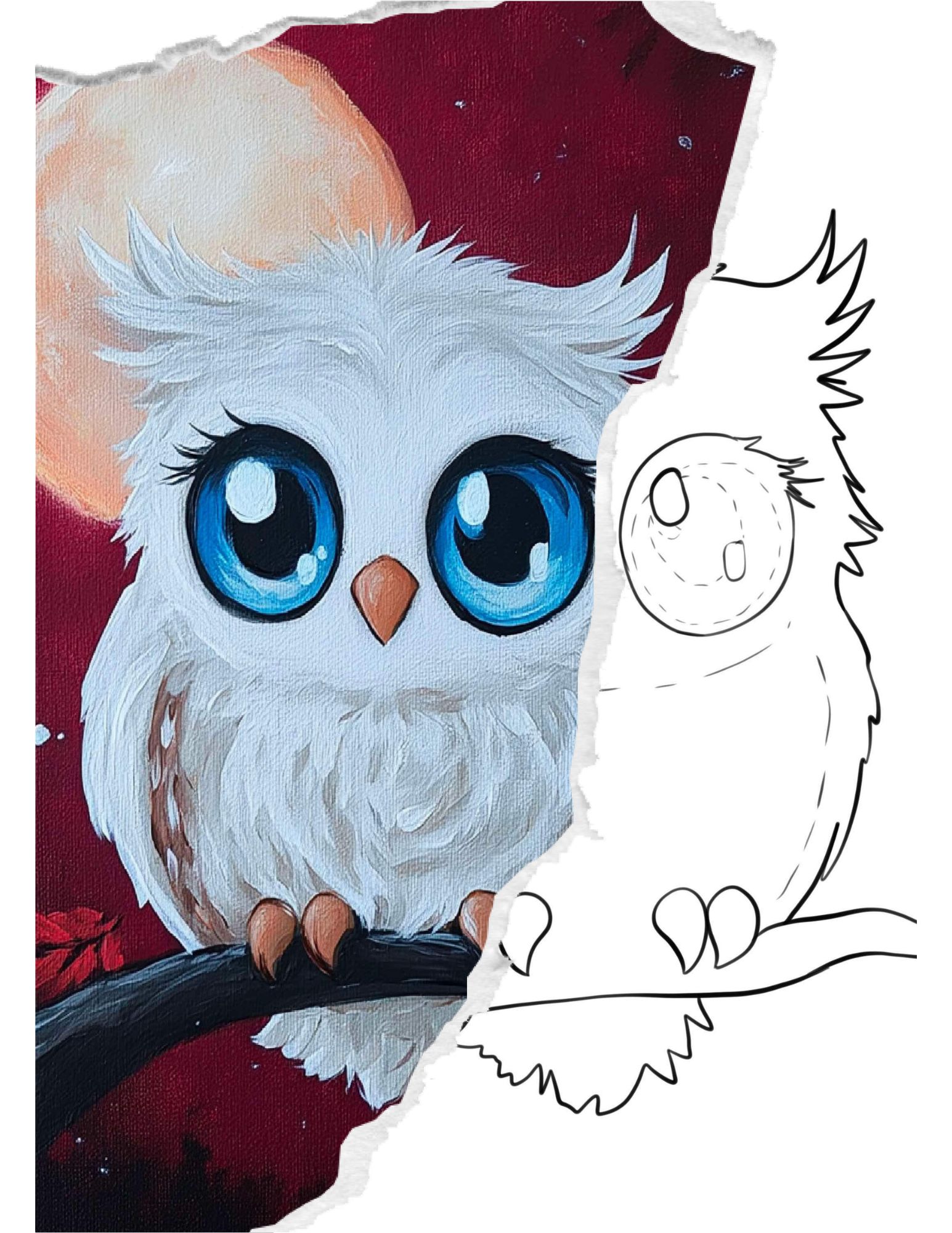 Crimsom Night Owl – Paint Kit – Art Dubois Studios